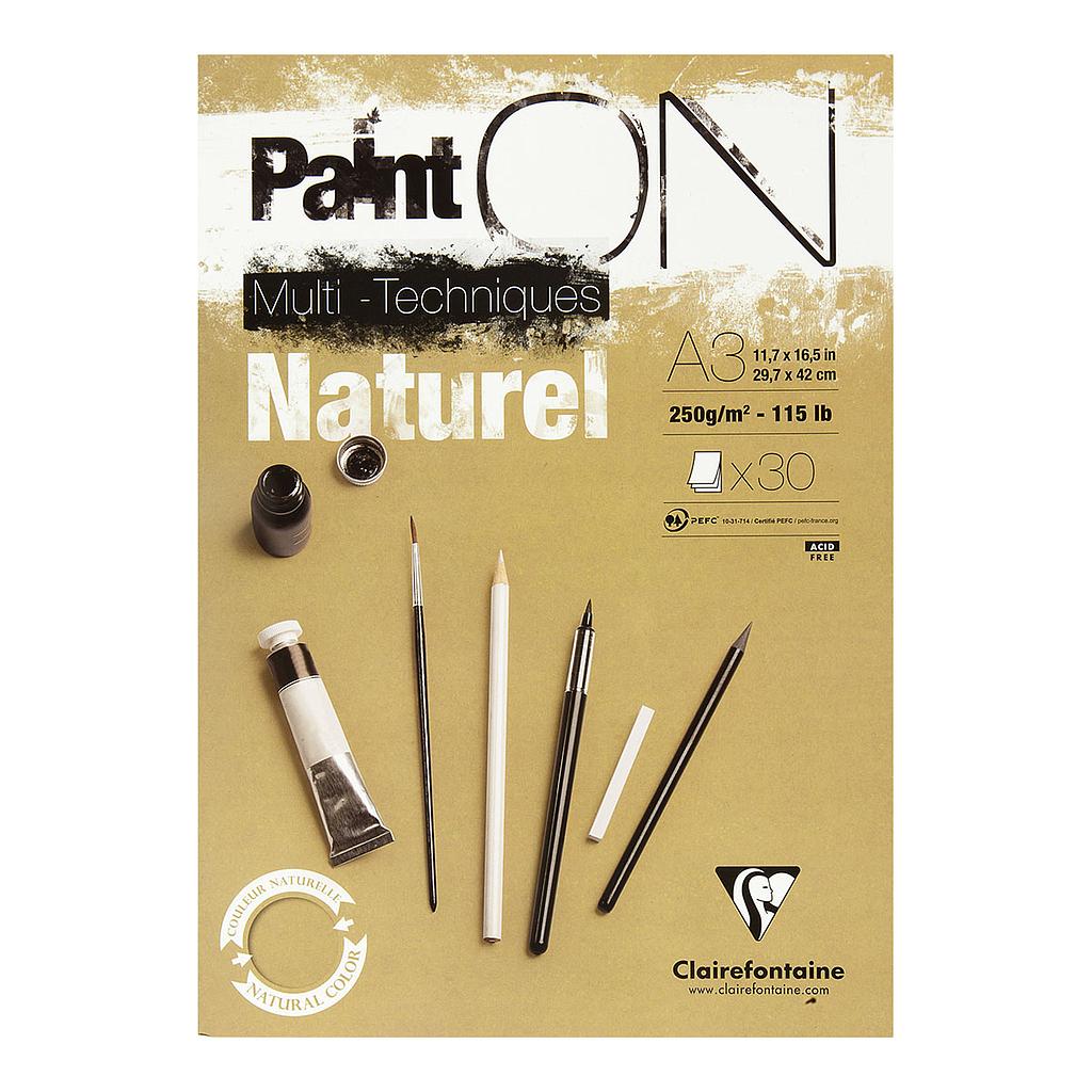 Clairefontaine Paint-ON Multi-Techniques Naturel Pad A3 250g 30 sheets ...